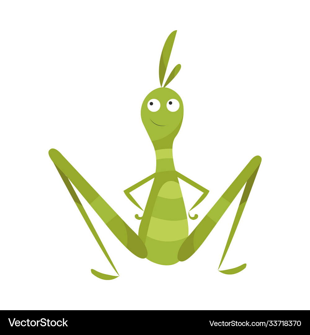Funny cartoon insect isolated on white Royalty Free Vector