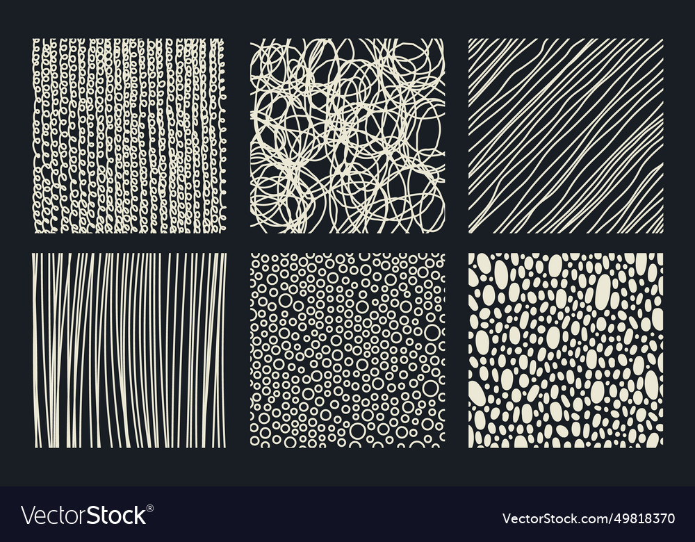Hand drawn scribble patterns abstract doodle Vector Image