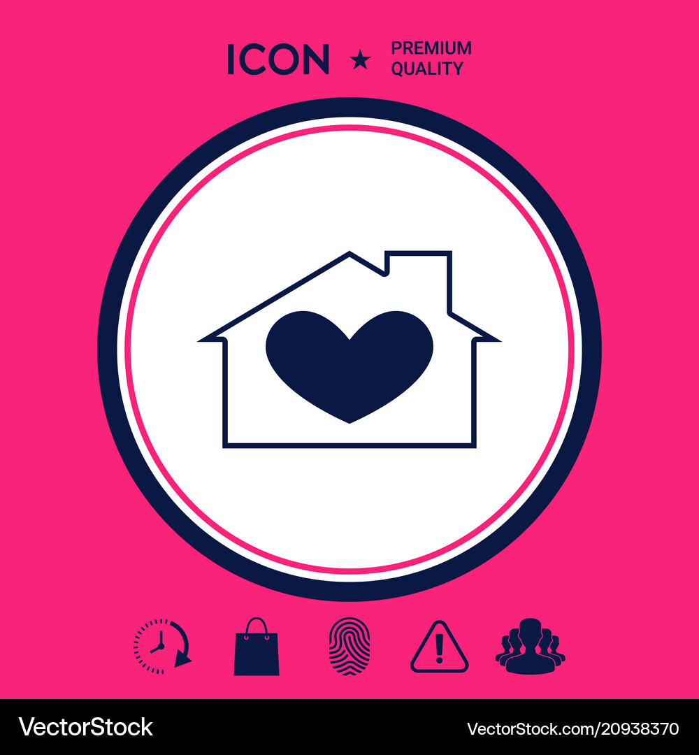 House with heart symbol Royalty Free Vector Image