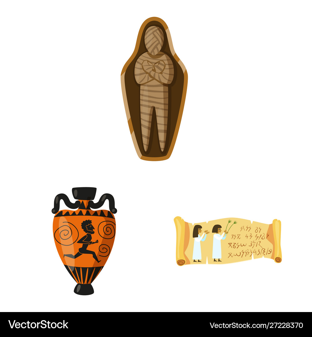Isolated object archaeology and historical logo Vector Image