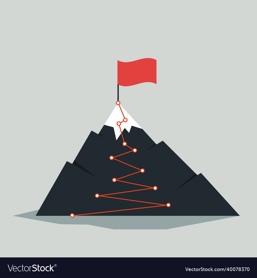 Mountain route infographic journey challenge path Vector Image Mountain route infographic journey challenge path Vector Image
