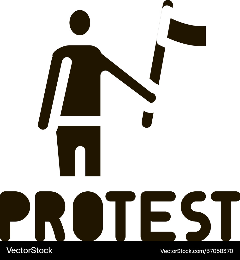 Person dissident icon glyph Royalty Free Vector Image