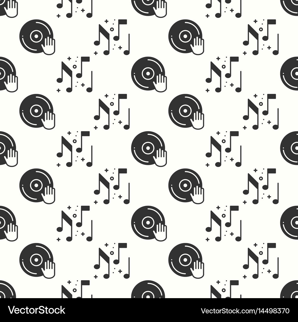 Vinyl record disco dance nightlife seamless Vector Image