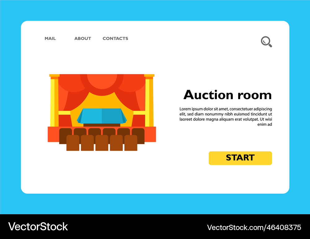 Auction room icon Royalty Free Vector Image - VectorStock