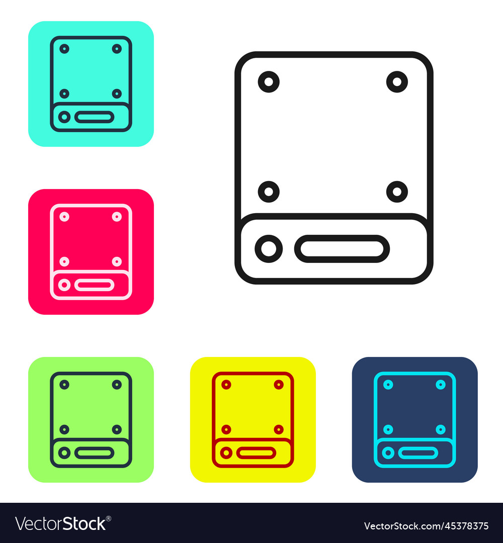 Black line server data web hosting icon isolated Vector Image Black line server data web hosting icon isolated Vector Image