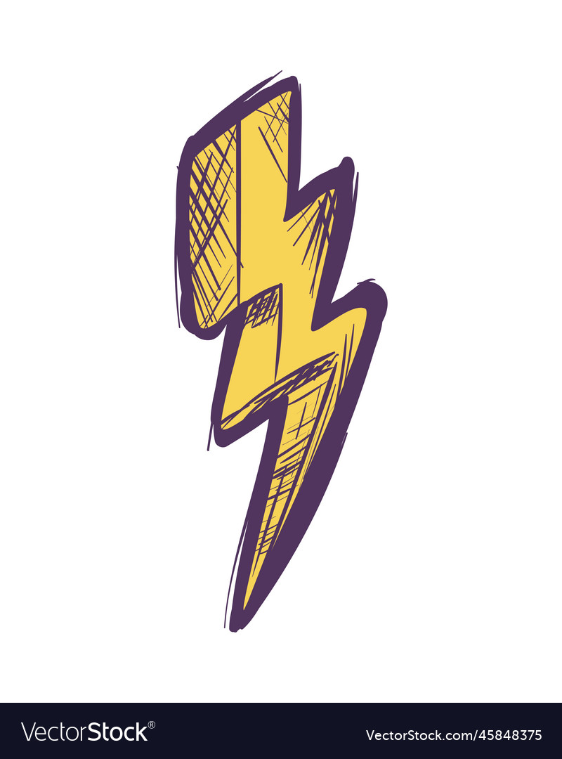 Flat thunder design Royalty Free Vector Image - VectorStock