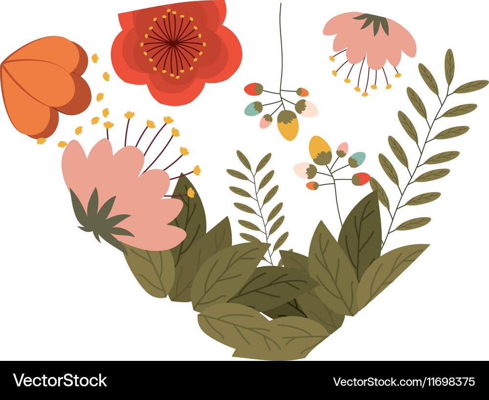 Isolated flowers decoration design Royalty Free Vector Image