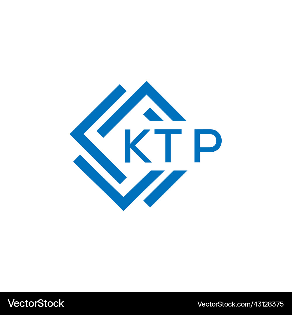 Ktp letter logo design on white background Vector Image