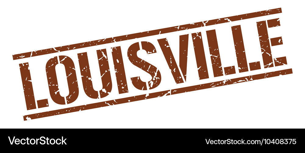 Louisville brown square stamp Royalty Free Vector Image
