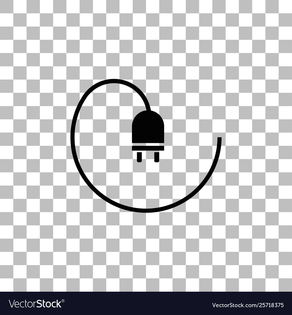 Plug icon flat Royalty Free Vector Image - VectorStock