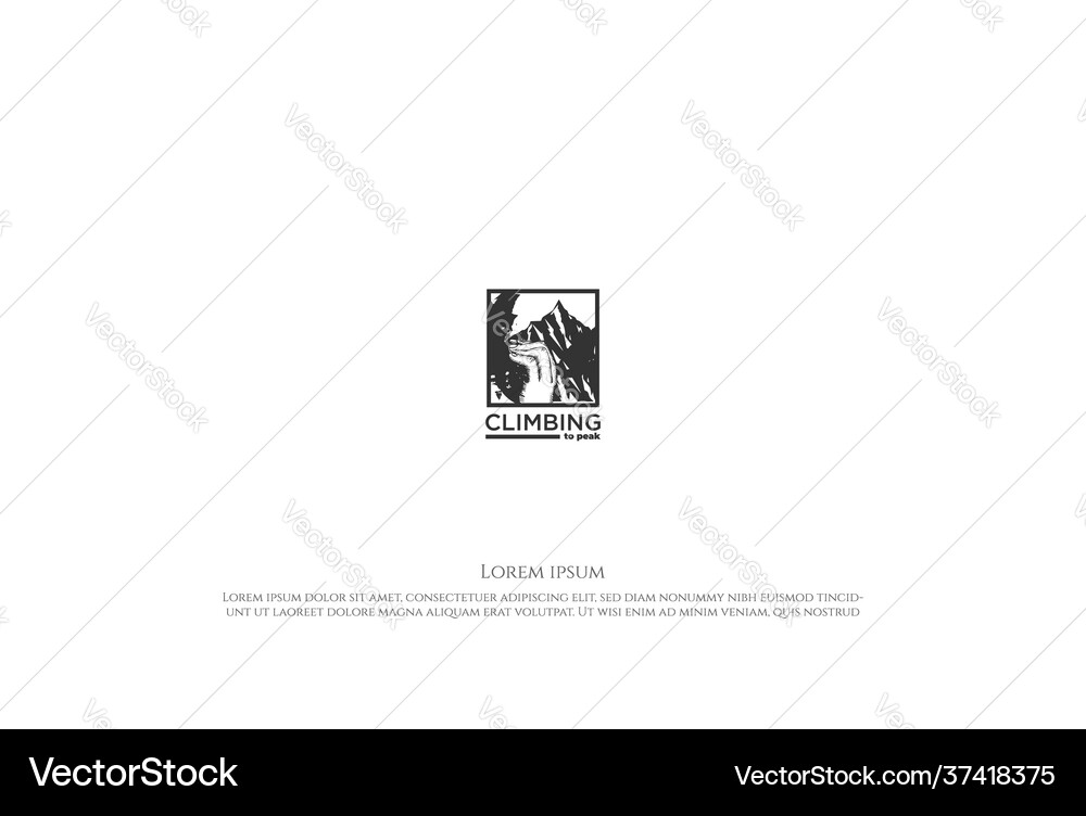 Rustic retro vintage hand climbing mountain rock Vector Image