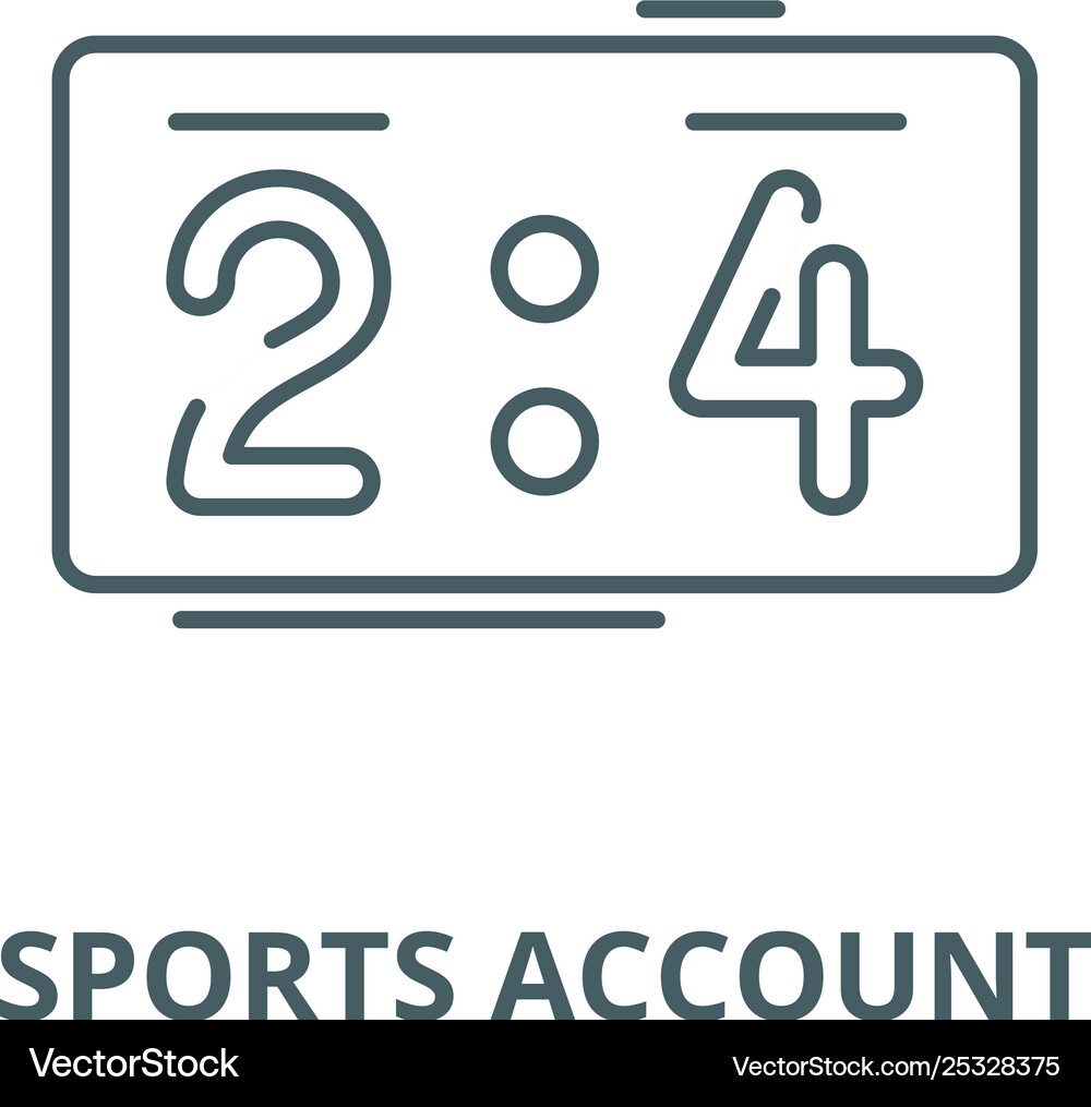 Sports account line icon linear concept Royalty Free Vector