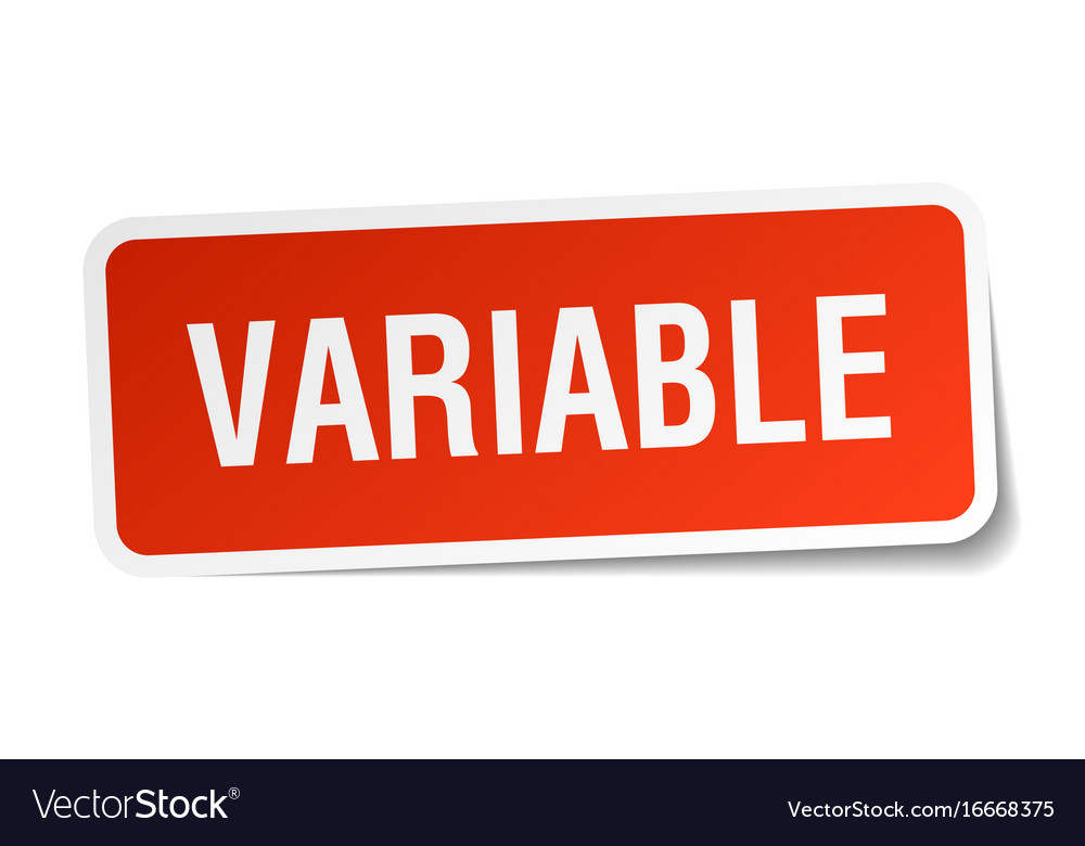 Variable square sticker on white Royalty Free Vector Image