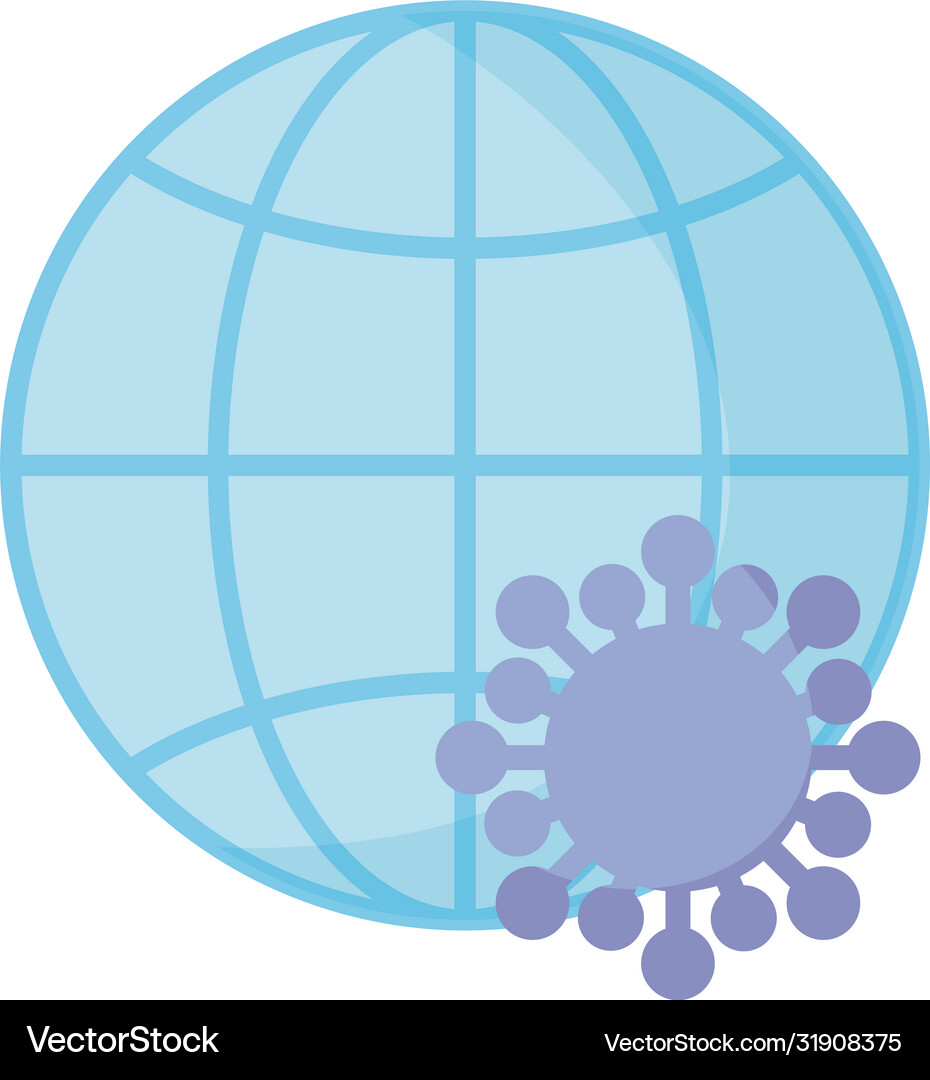 World globe has infected with covid-19 viruses Vector Image