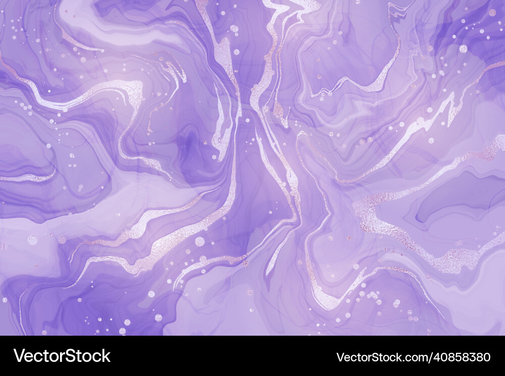 Abstract violet liquid marble or watercolor Vector Image