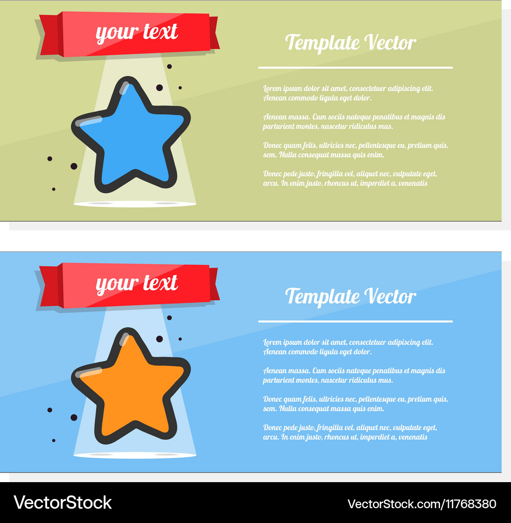 Booklet flyer set with image of a star Royalty Free Vector