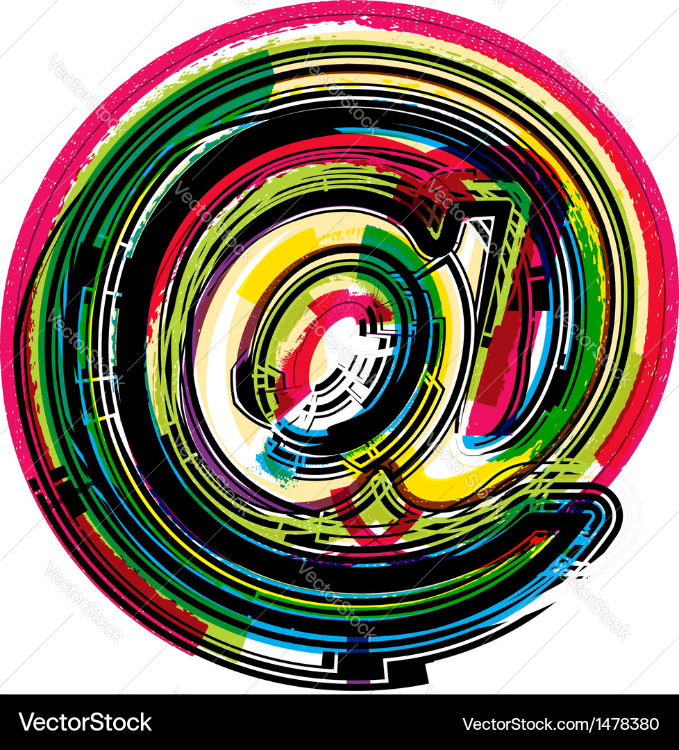 Colorful grunge symbol Royalty Free Vector Image