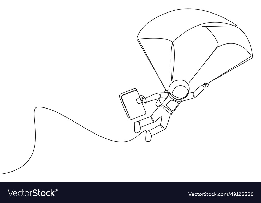 Continuous one line drawing young energetic Vector Image