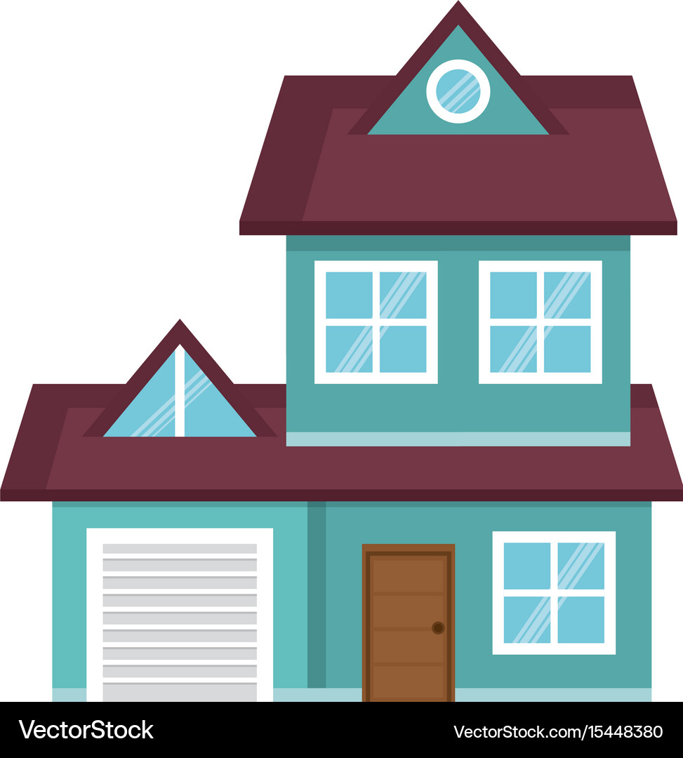 Exterior house isolated icon Royalty Free Vector Image