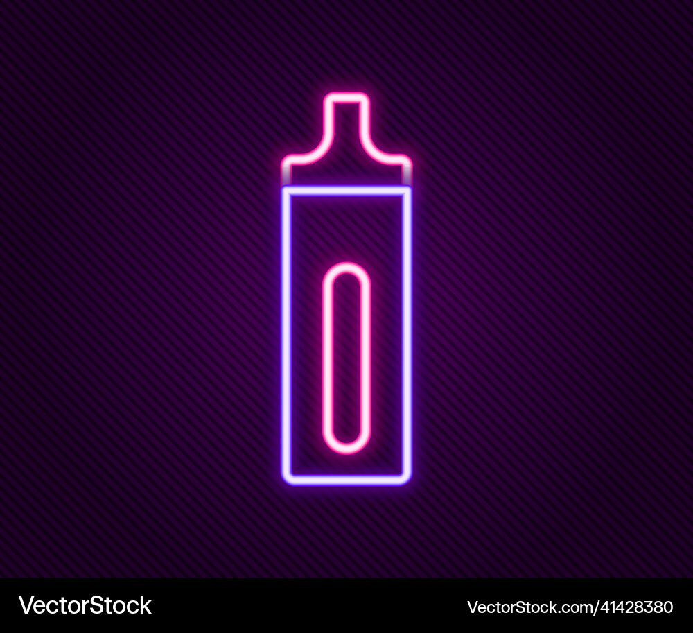 Glowing neon line electronic cigarette icon Vector Image