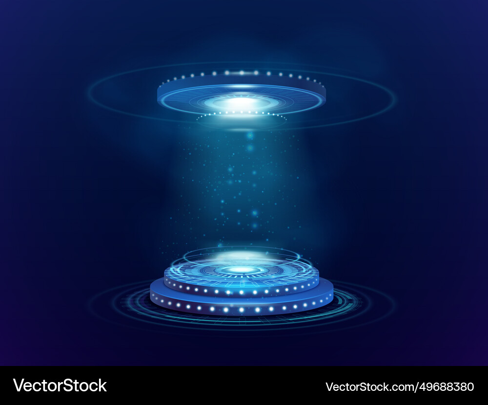 Hud podium 3d futuristic stand lab future Vector Image
