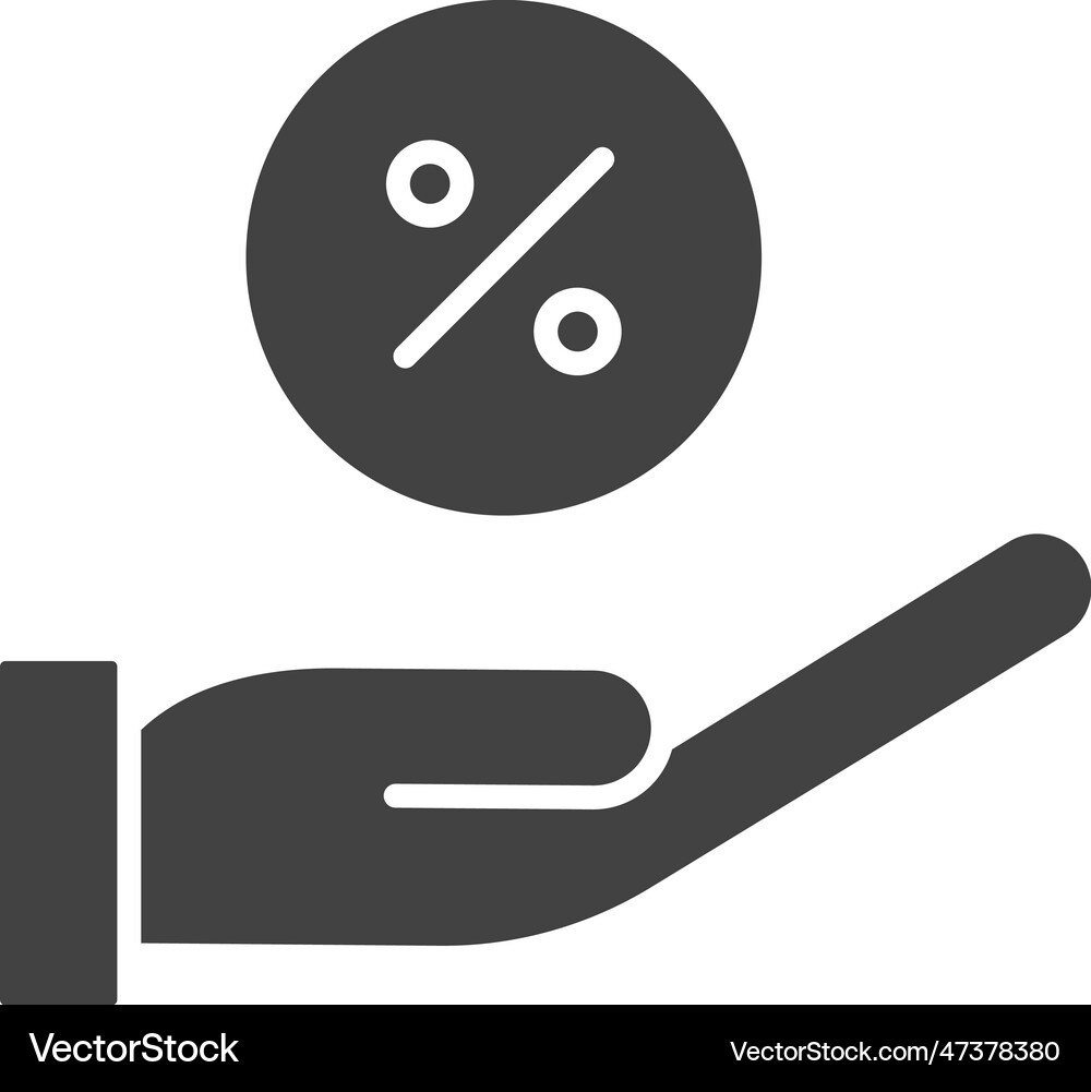 Percentage icon image Royalty Free Vector Image