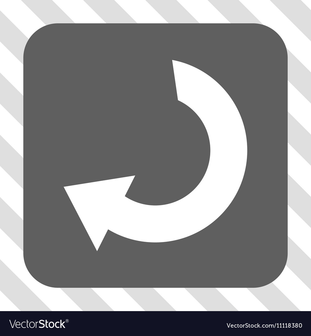 Rotate rounded square button Royalty Free Vector Image