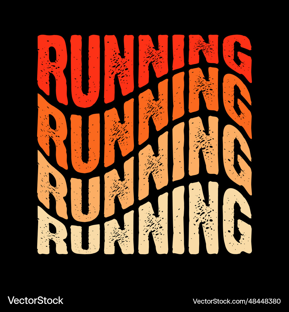 Runner marathoner running t-shirt design Vector Image