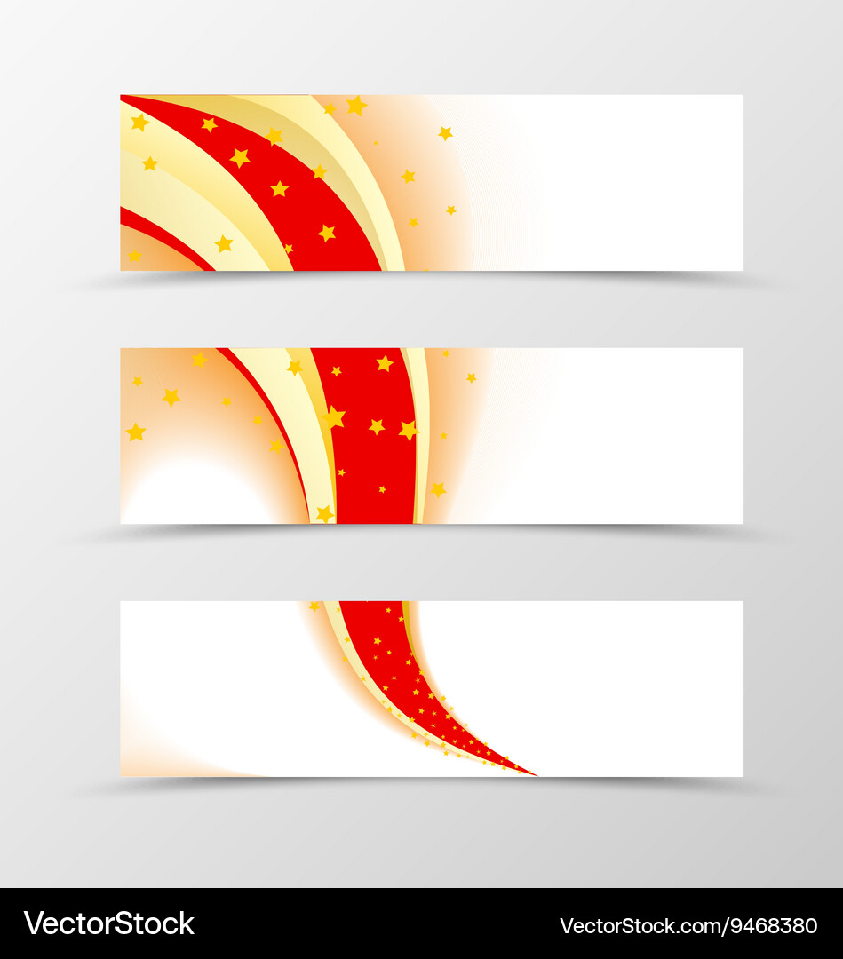 Set of banner star design Royalty Free Vector Image