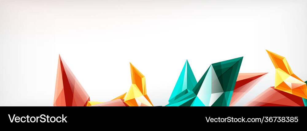 3d triangles and pyramids abstract Royalty Free Vector Image