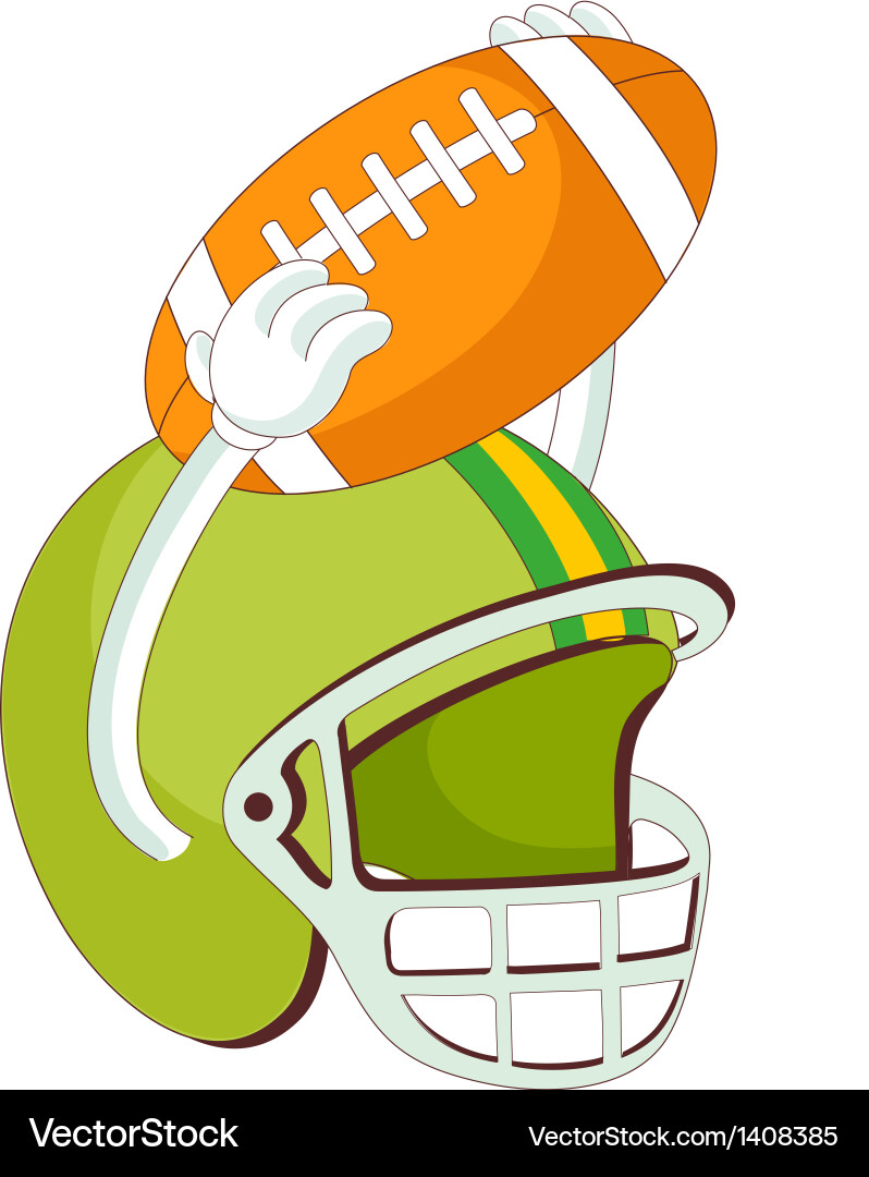 A helmet of rugby Royalty Free Vector Image - VectorStock