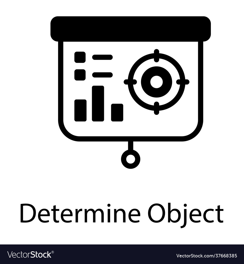 Determine object Royalty Free Vector Image - VectorStock