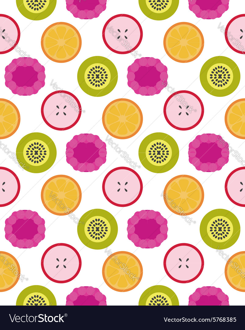 Fruits seamless pattern Royalty Free Vector Image