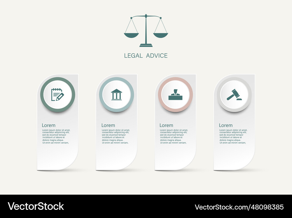 Law information for justice verdict case Vector Image