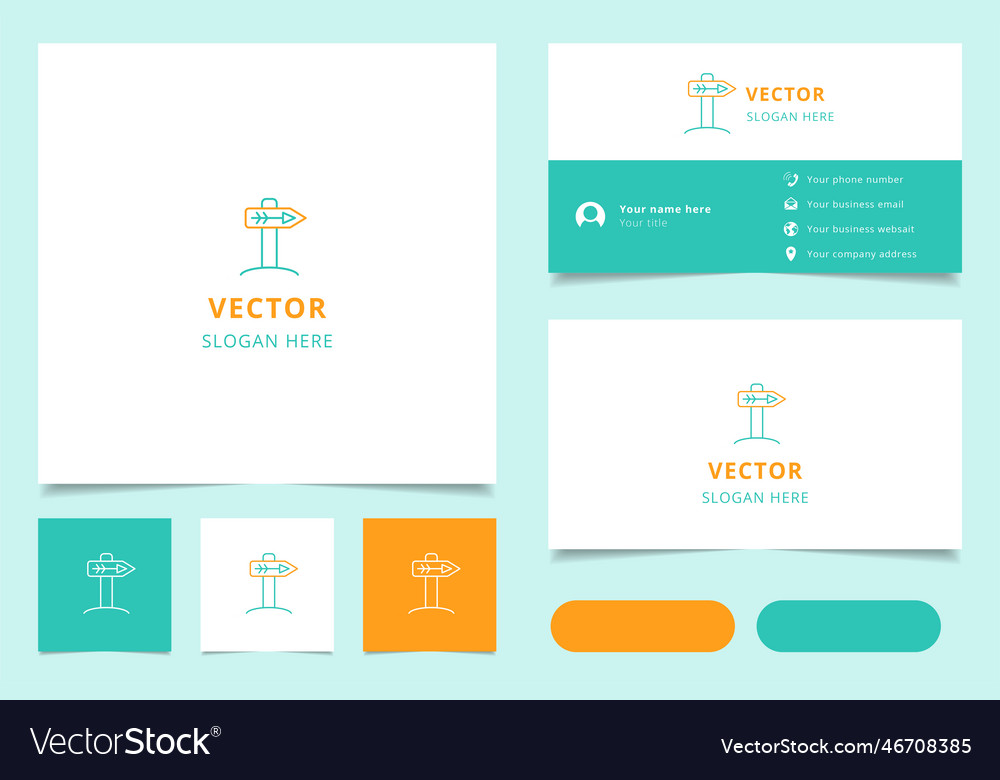Logo design with editable slogan branding book Vector Image