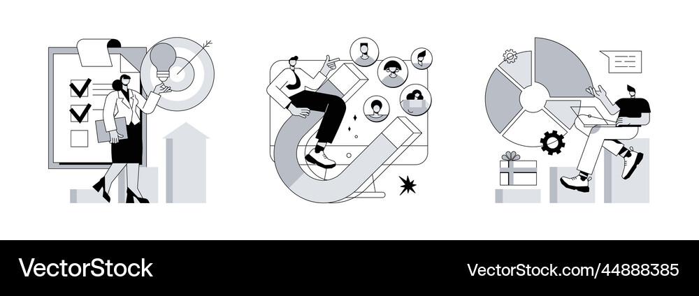 Marketing plan and business strategy abstract Vector Image