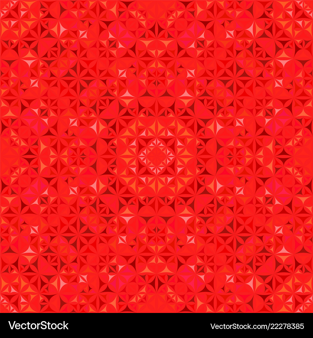 Red abstract seamless curved shape kaleidoscope Vector Image