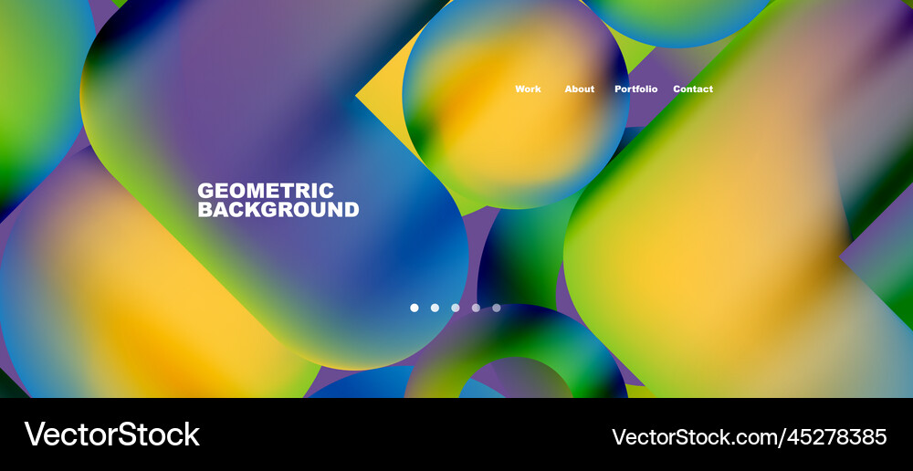 Round shapes and circles with liquid gradients Vector Image