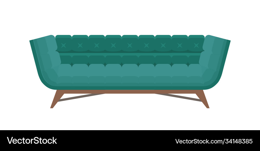 Stylish cozy settee in classic style modern Vector Image