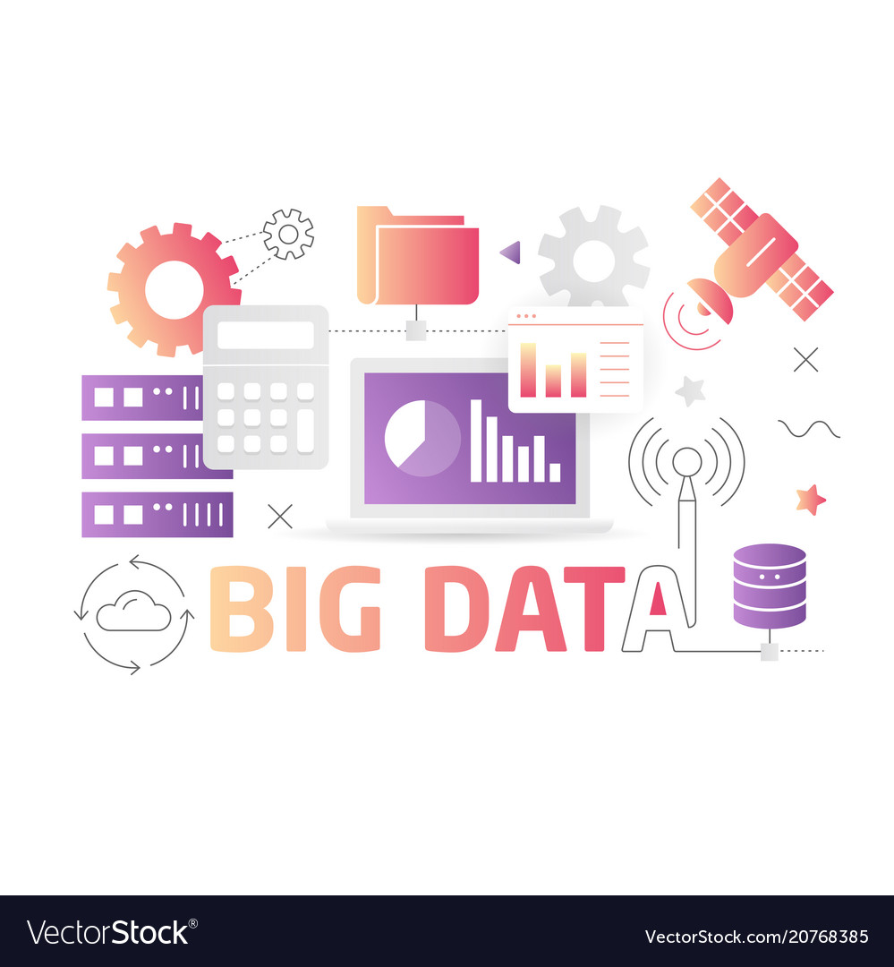 Technology big data Royalty Free Vector Image - VectorStock