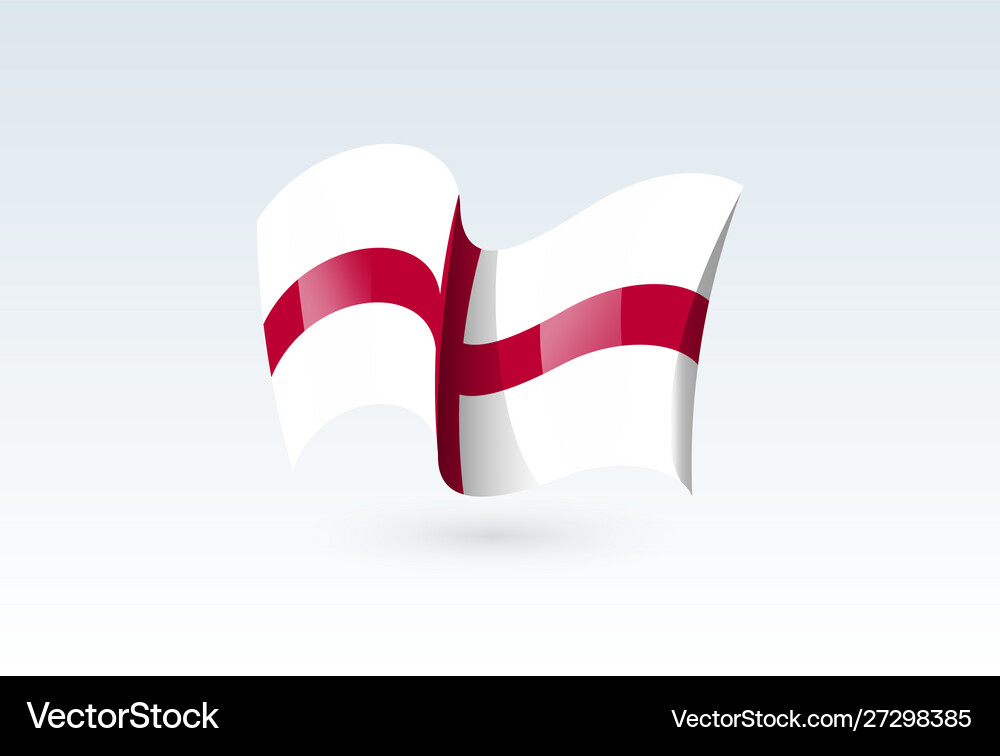 Waving flag icon national symbol fluttered Vector Image