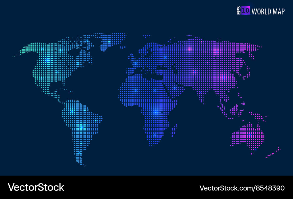 Abstract creative concept map of the world Vector Image