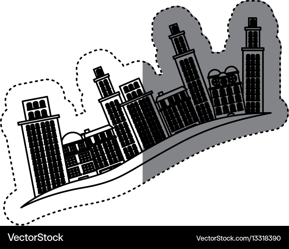 City buildings icon image Royalty Free Vector Image