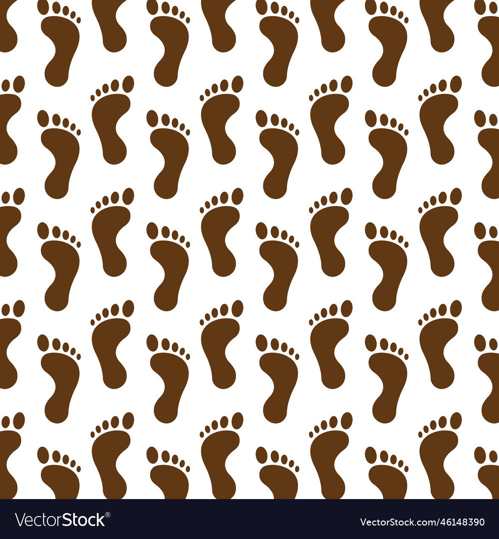 Footprint Pattern Background Royalty Free Vector Image