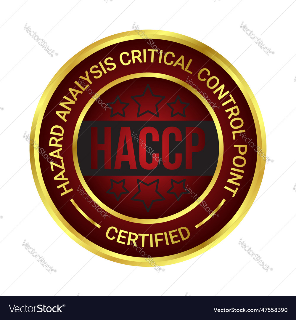 Hazard analysis critical control point or haccp Vector Image