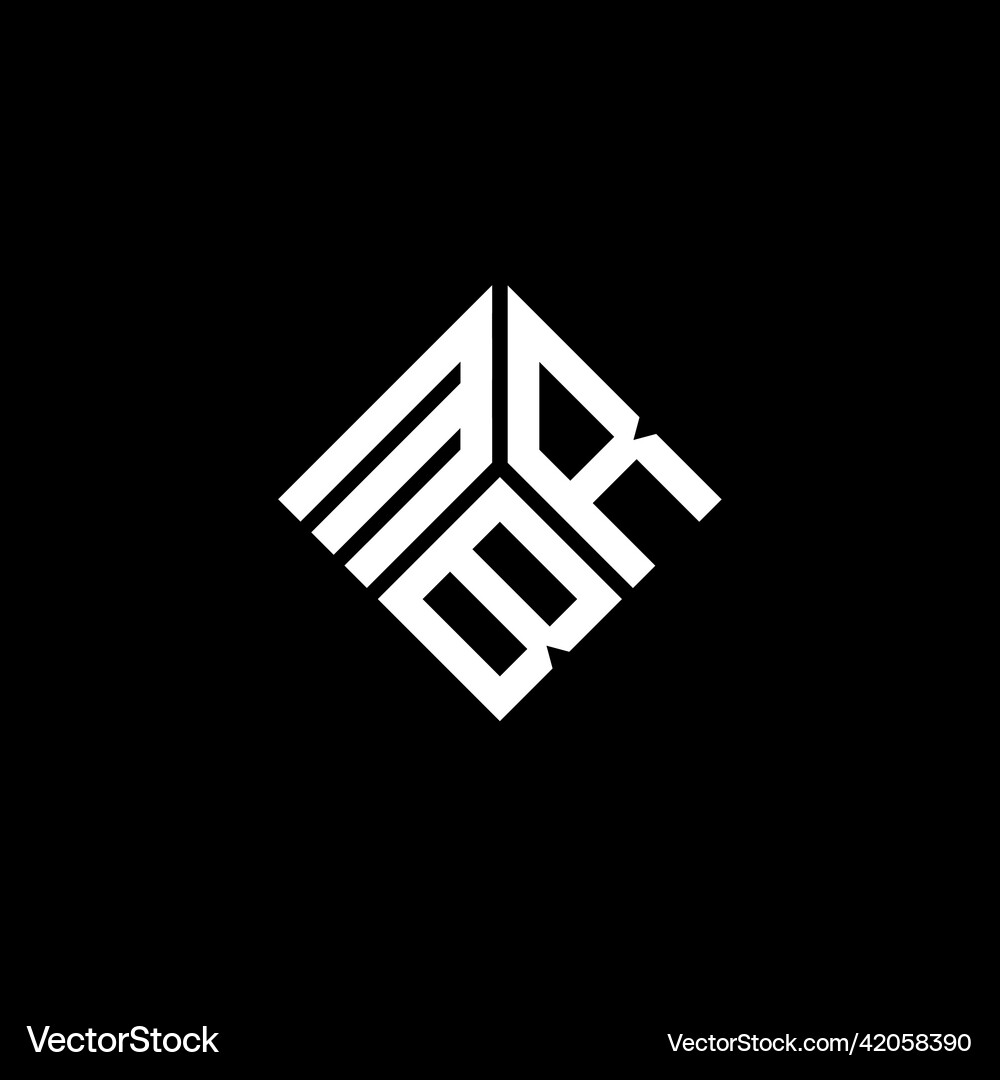 Mbr letter logo design on black background Vector Image