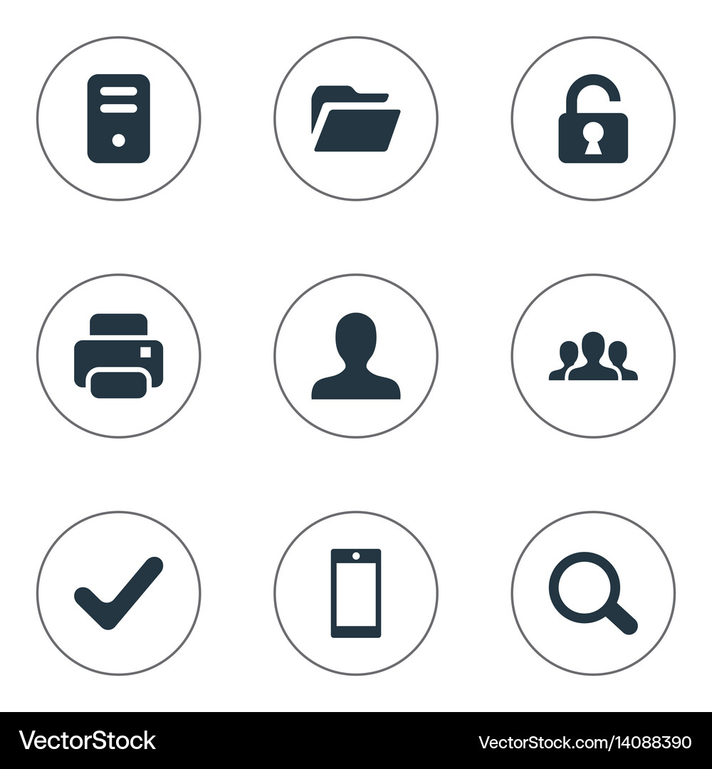 Set of simple practice icons Royalty Free Vector Image