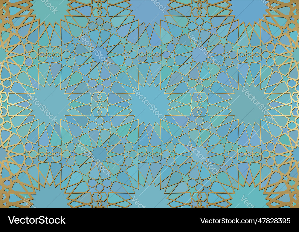 Abstract background with islamic ornament arabic Vector Image