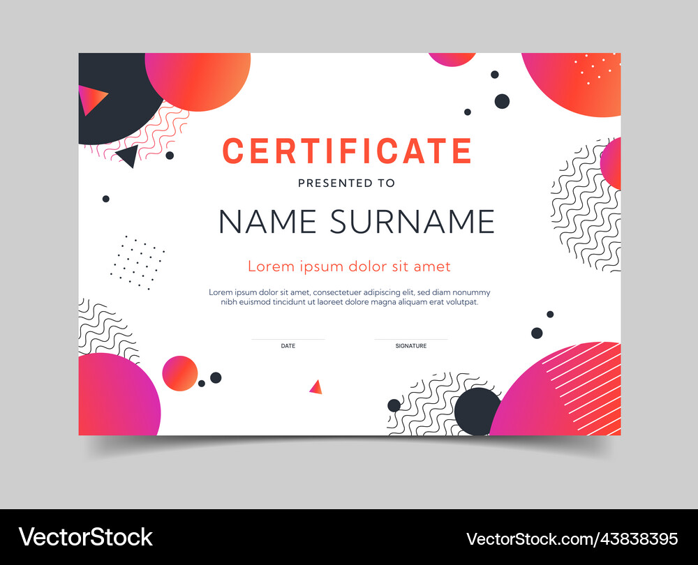 Abstract certificate or diploma Royalty Free Vector Image
