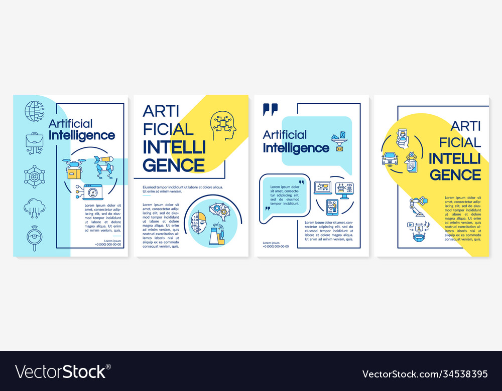 Artificial intelligence technology brochure Vector Image Artificial intelligence technology brochure Vector Image